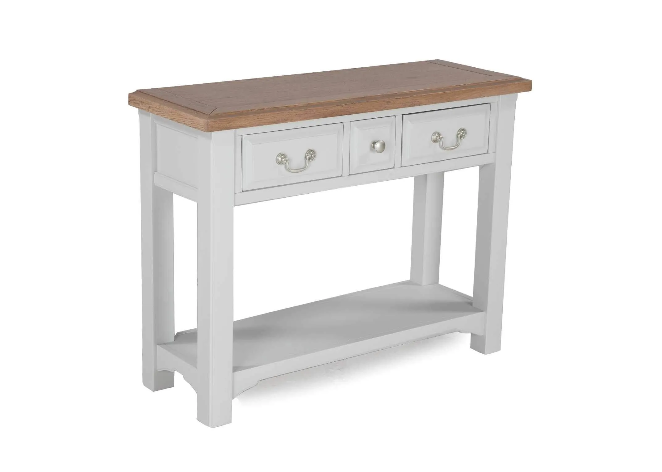 Three Drawer Grey Oak Console Table - Georgia - EZ Living Furniture