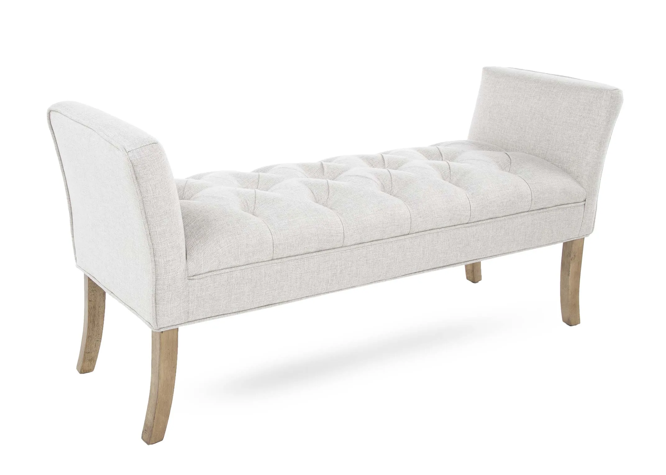 Silver Fabric Bedroom Bench - Cancun - EZ Living Furniture