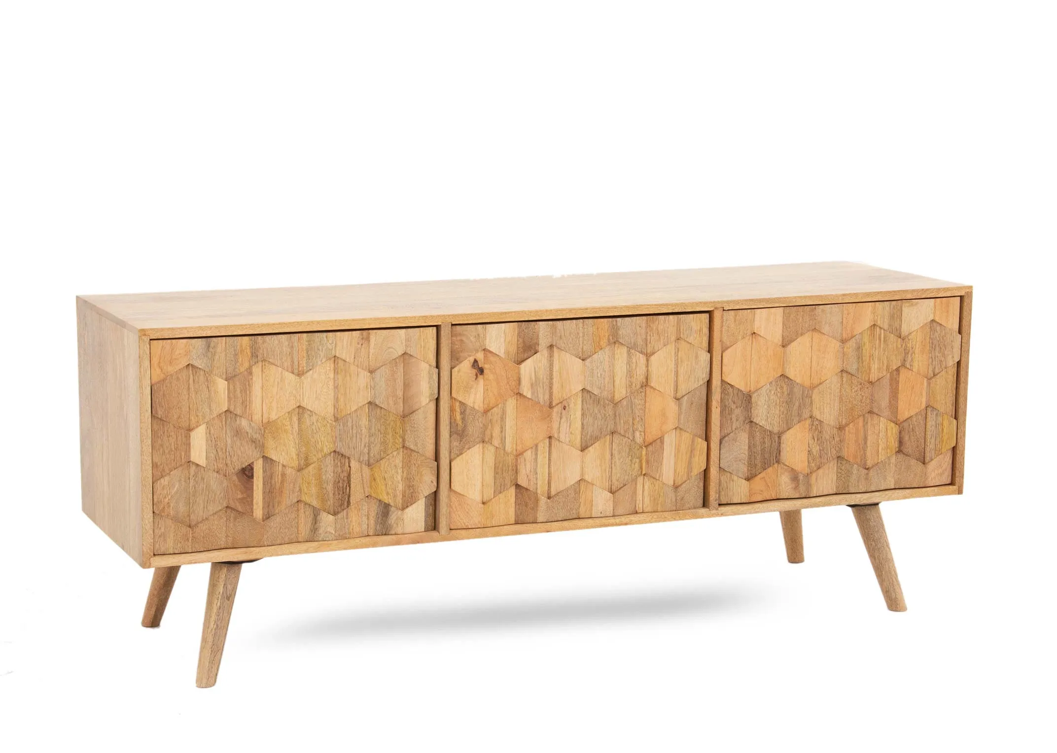 Natural Shelving Display Unit - Mango - EZ Living Furniture