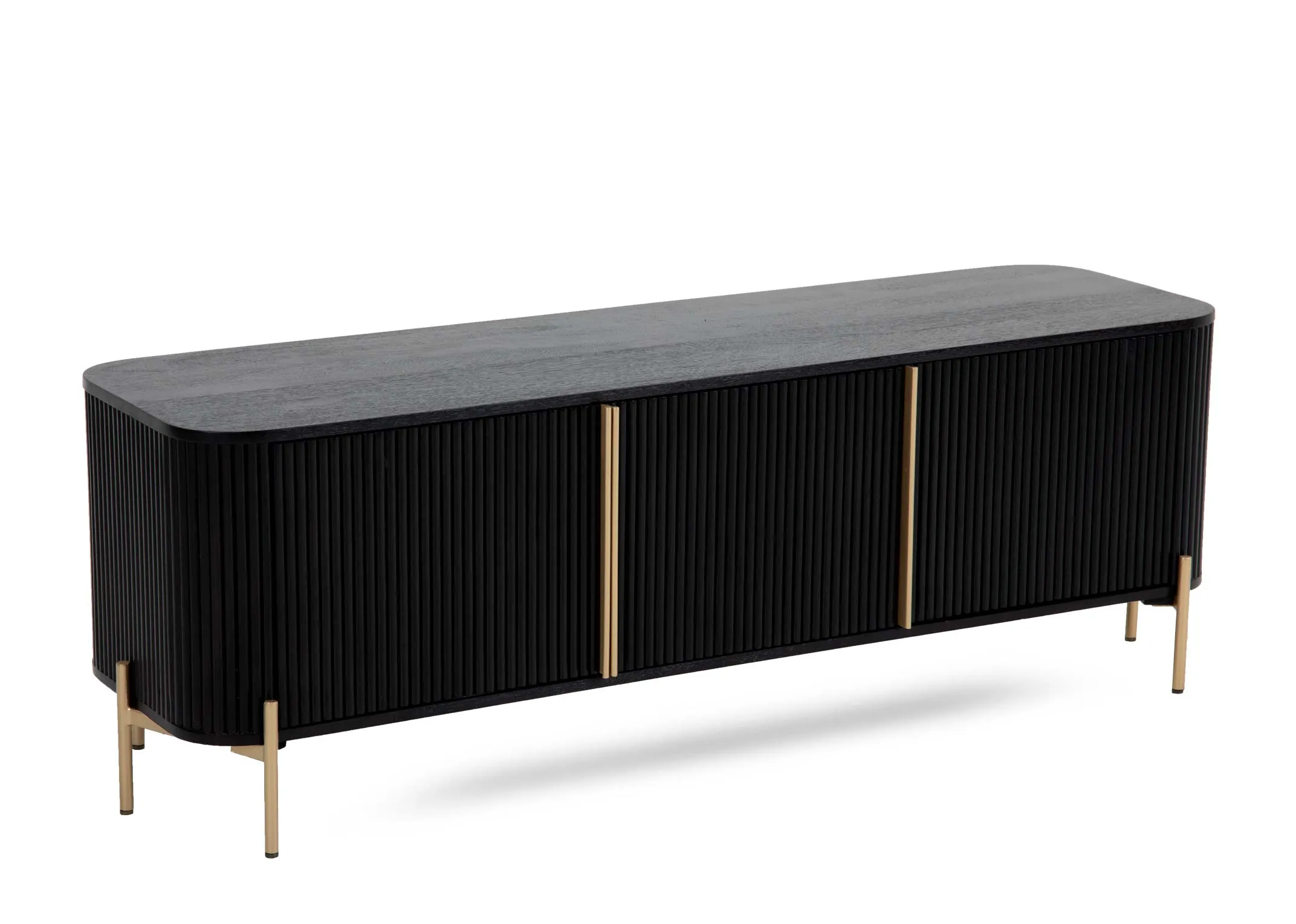 Marble & Black Mango Oval Dining Table - Rego - EZ Living Furniture