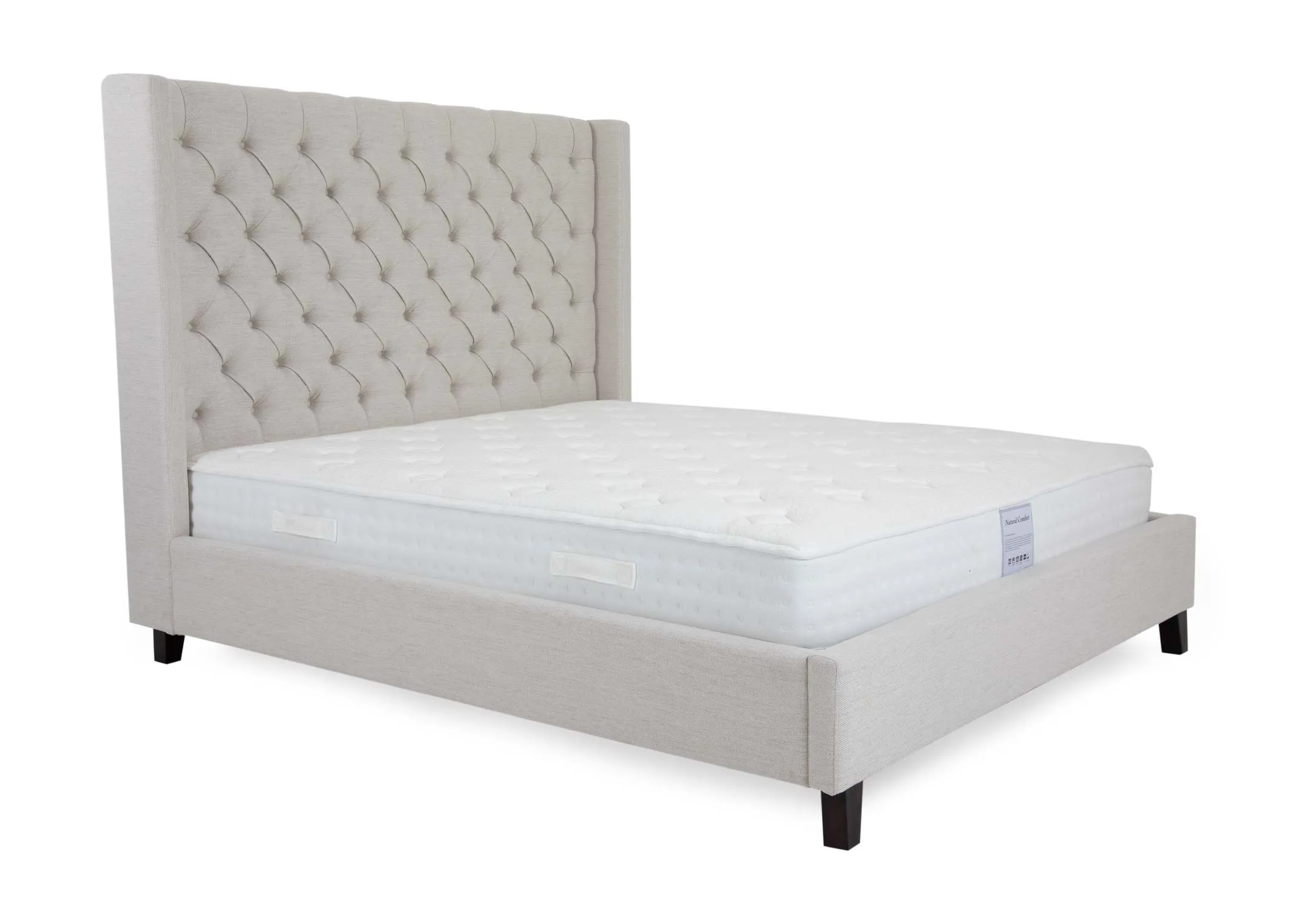 Super King (6ft) Cream Fabric Bed Frame - Enhance - EZ Living Furniture