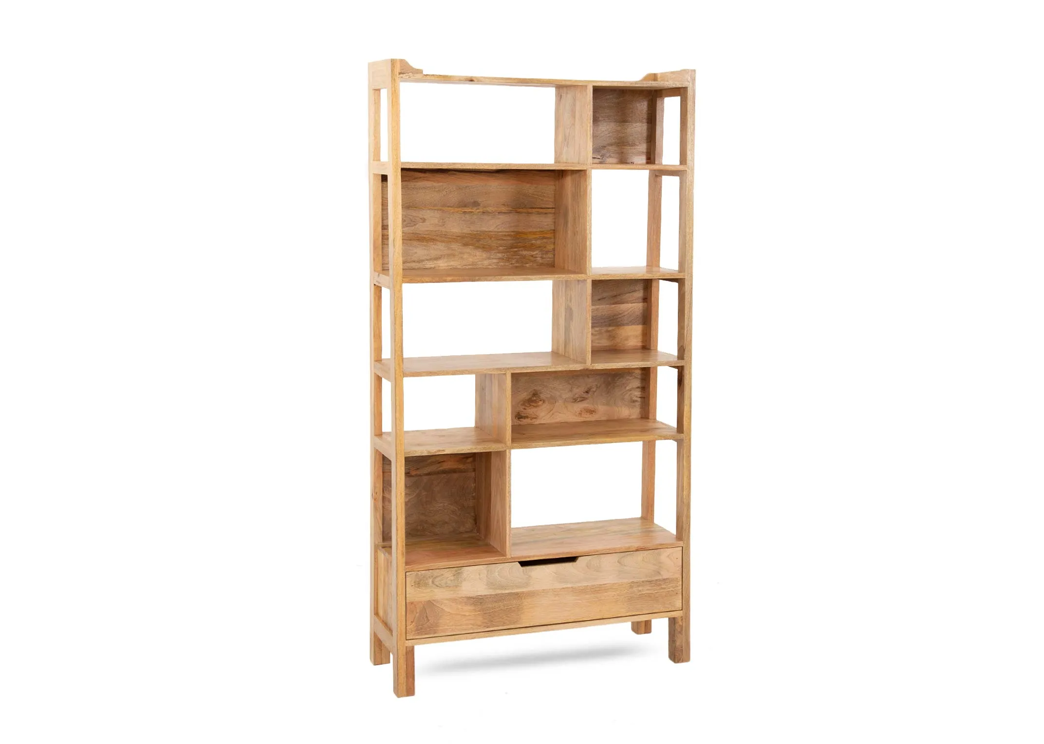 Natural Shelving Display Unit - Mango - EZ Living Furniture